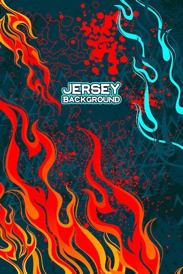 Abstract Fire Vector Background Pattern For Sport Jersey Premium Vector