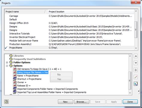 Invetor Project Resolve Link Autodesk Community