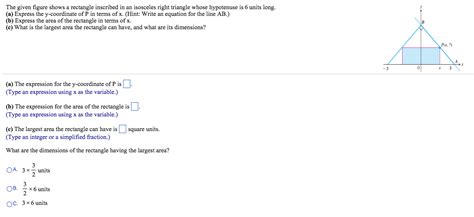 Solved The Given Figure Shows A Rectangle Inscribed In An