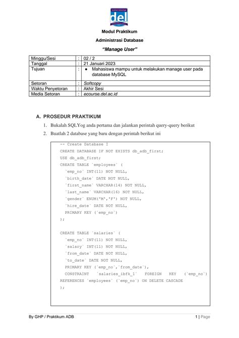 Solution Manage User In Database Mysql Studypool