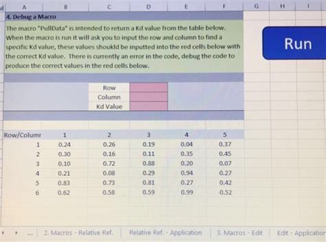 4 Debug A Macro The Macro Pulldata Is Intended To