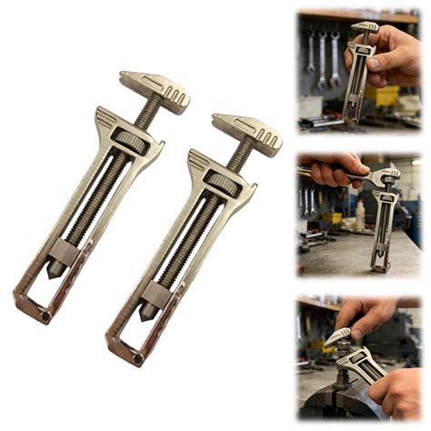 2pcs Compact Titanium Multitool Portable Mini Multitool Wrench