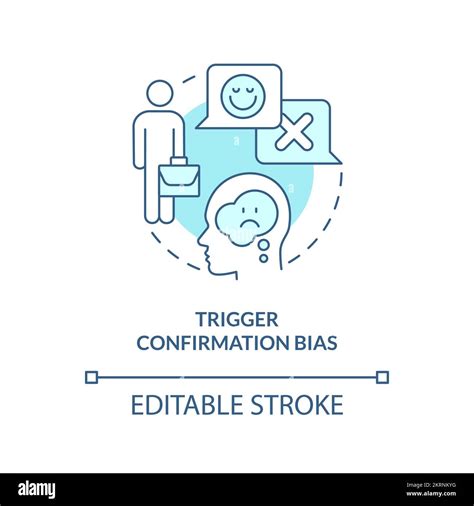 Trigger Confirmation Bias Turquoise Concept Icon Stock Vector Image