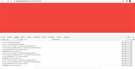 Flutter Web Intermittently Only Renders The Very First Frame Of The App In Profilerelease