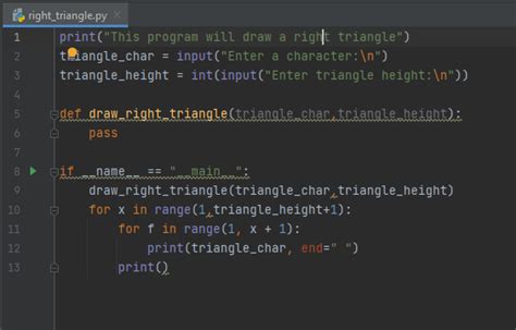 solved create a python program right triangle py that