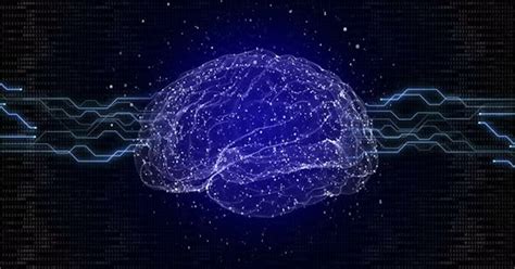 Artificial Intelligence Binary Numbers Brain Animation Loop