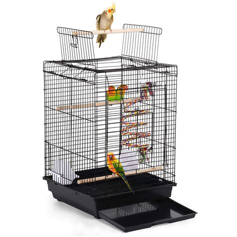 Yaheetech Open Play Top Travel Bird Cage For Conure Sun