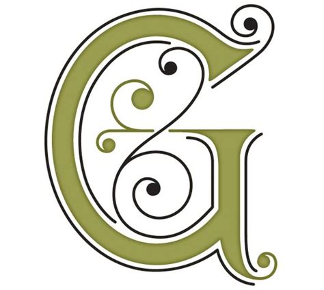 Fancy G Font Letters Clip Art