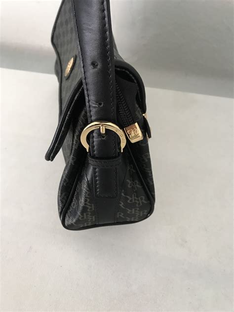 Rioni Moda Italia Black Monogram Shoulder Bag Ebay