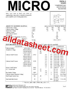 TIP31C Datasheet PDF Micro Electronics