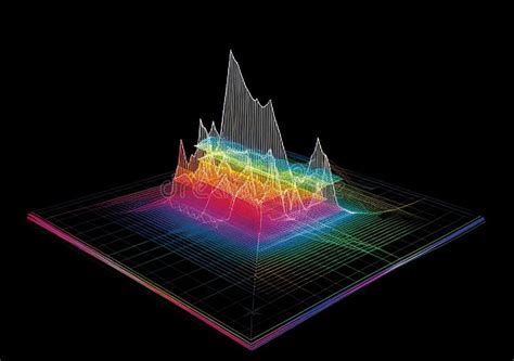 3d Abstract Data Visualization Background Stock Illustration