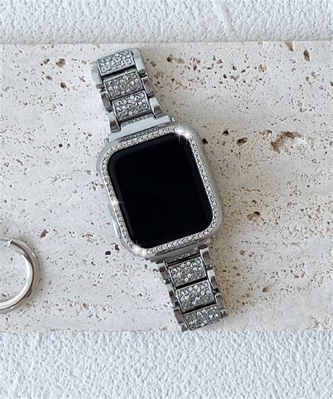 핫특가🍎애플워치 큐빅스트랩 력셔리 애플워치 케이스 메탈스트랩 모든기종 호환 8 7 Se2 6 5 4 3 메탈 큐빅스트랩 에이블리