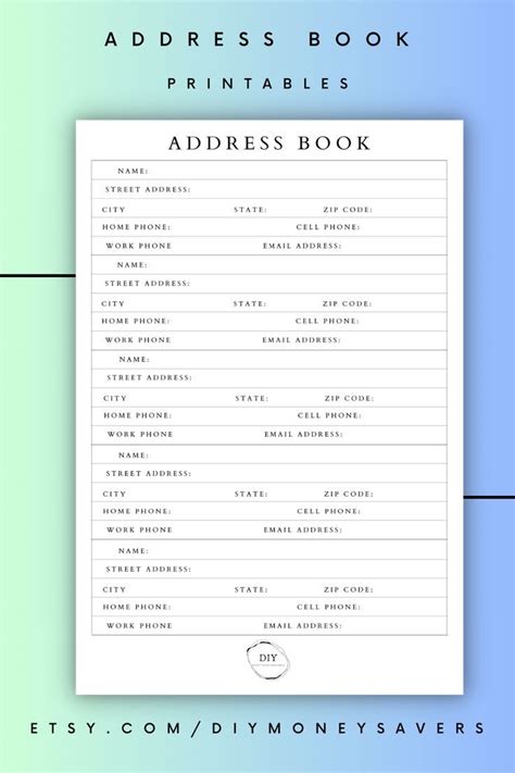 Stay Organized And Connect With Ease With Our Address Book Printable Artofit