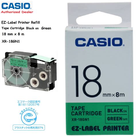 Casio Ez Label Printer Tape 18mm X 8m Xr 18 Label Cartridge Casio Kl