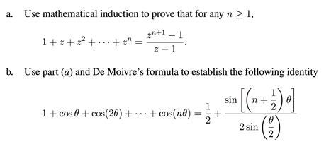 Solved Use Mathematical Induction To Prove That If N