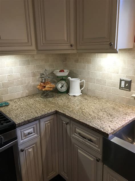 Backsplashes For Giallo Ornamental Granite Kitchen Remodel