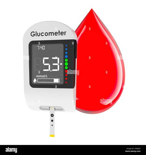 Blood Drop And Glucose Meter Glucometer With Glucose Test Strip For