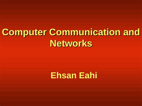 Data Communication And Protocols Docsity