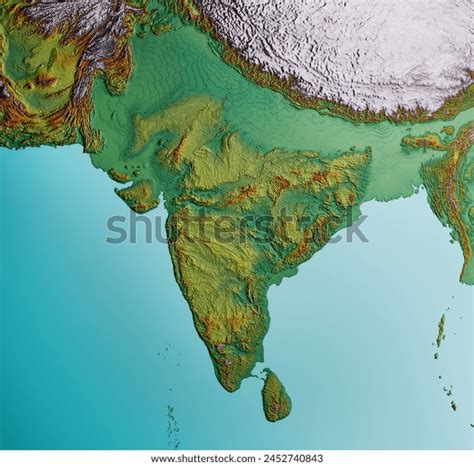 Classical Map Color 3d Render Relief Stock Illustration 2452740843