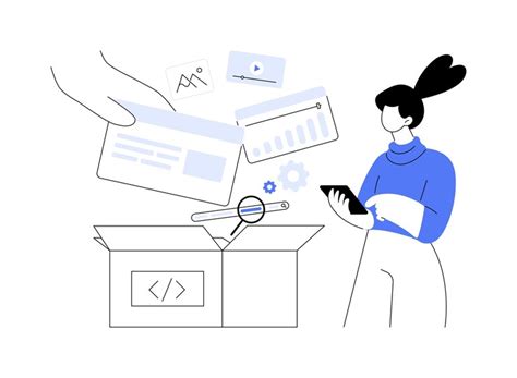 Premium Vector Packaged Software Abstract Concept Vector Illustration