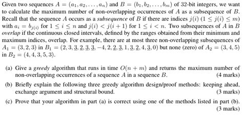 Given Two Sequences A A1 A2 An And B B1