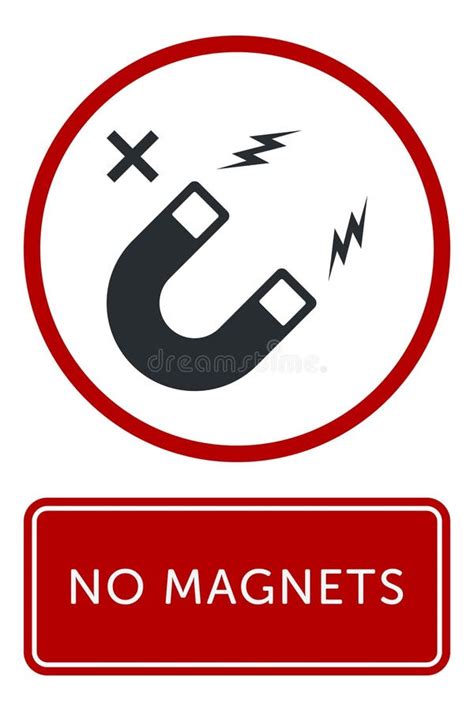Do Not Place Near Magnet Packaging Symbol Sign And Label Indicating Items Sensitive To