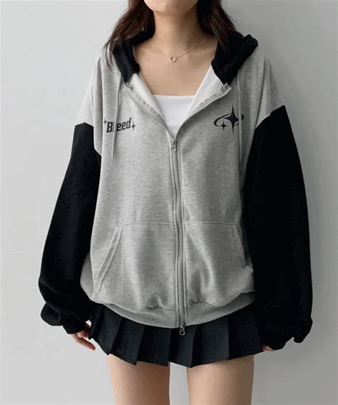 11할인 아방핏 은하별 레터링 투웨이 오버핏 후드집업 봄 가을 여름 간절기 긴팔 루즈핏 학생 아우터 교복템 남녀공용 빅사이즈 배색 나그랑 심플 프린팅 에이블리