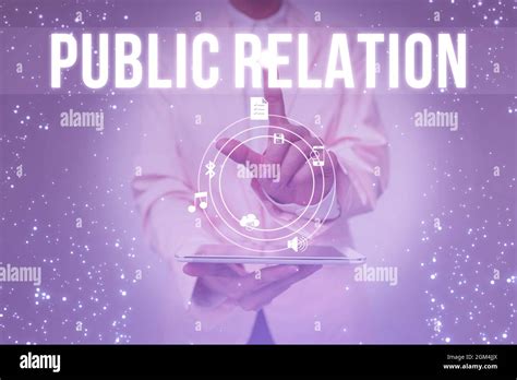 Handwriting Text Public Relation Word Written On Practice Of Deliberately Managing The Spread