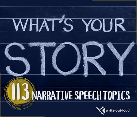 Narrative Speeches 125 Topic Ideas By Susan Dugdale