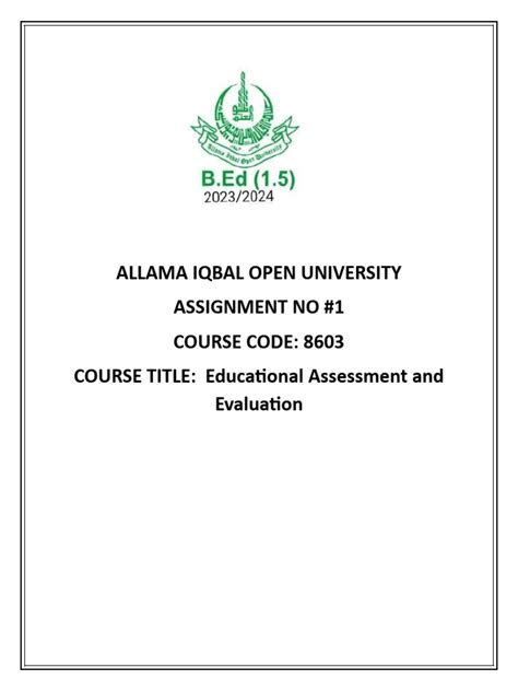 Aiou Assignment 1 Pdf Intelligence Quotient Intelligence