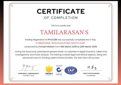 Cybersecurity Cybercrimeinvestigation Digitalforensics Datarecovery… Tamilarasan S