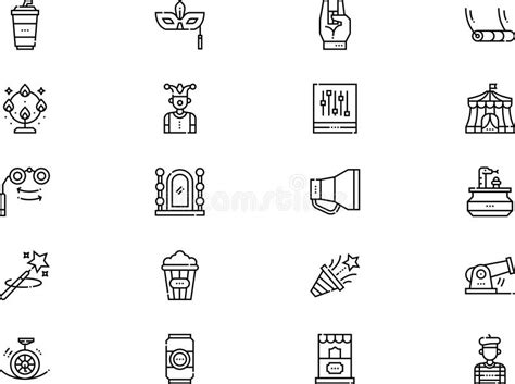 Shows Icons Collection Is A Vector Illustration With Editable Stroke Stock Vector