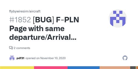 Bug F Pln Page With Same Departurearrival Airport · Issue 1852