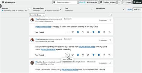 What X Message Types Appear In Sprout And What Actions Can I Take Sprout Social Support