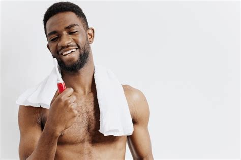 6 Hundred Black Man Holding Toothbrush Royalty Free Images Stock