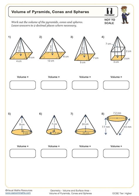 Volume And Surface Area Of Cones And Spheres Gcse Questions Gcse Revision Questions