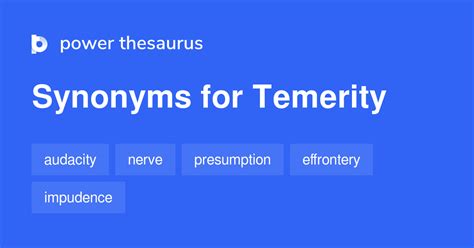 Temerity Synonyms 368 Similar Words And Phrases