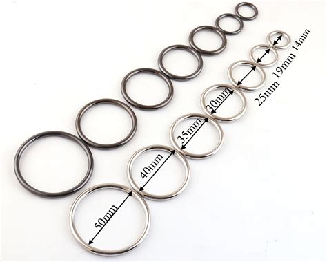 15mm 50mm Metal O Rings Purse Ring Round Rings Silver And Gunmetal O