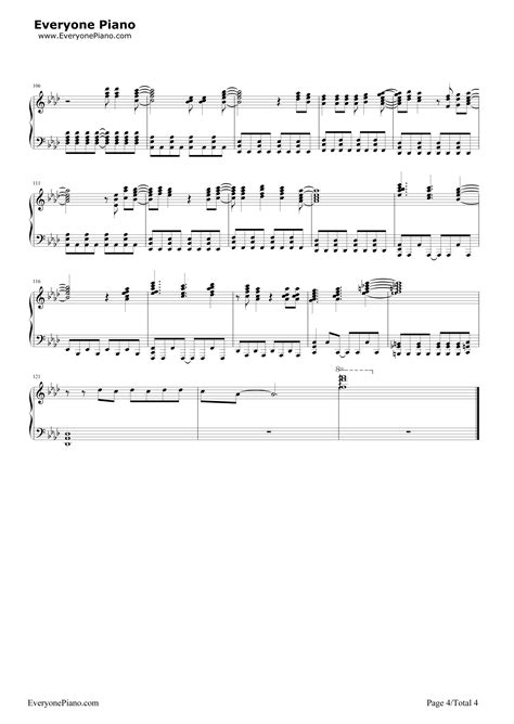 Let It Go完整版 动画冰雪奇缘主题曲五线谱预览4 钢琴谱文件（五线谱、双手简谱、数字谱、midi、pdf）免费下载