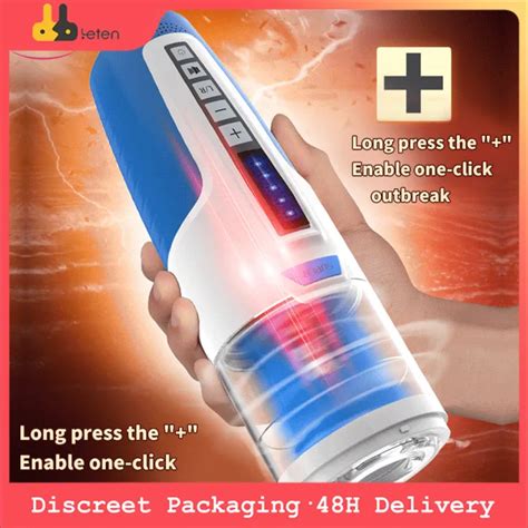 Leten Sex Toy For Male， Male Telescopic Automatic Piston Masturbator