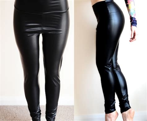 High Waist Pvc Black Wet Look Immitation Leather By Vixenobscure