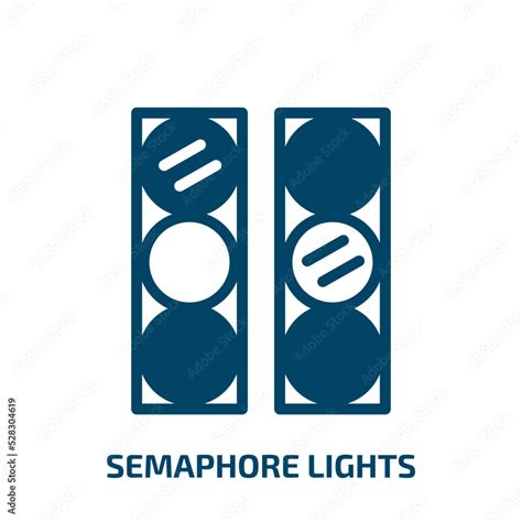 Semaphore Lights Vector Icon Semaphore Lights Road Traffic Filled Icons From Flat Signals Set