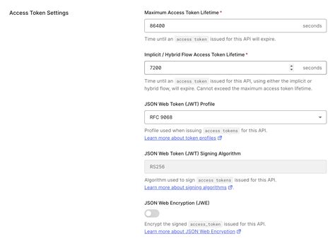 update access token lifetime
