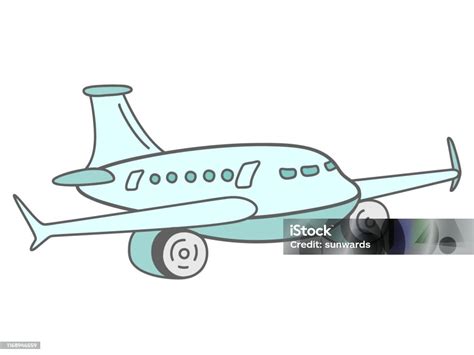 항공 운송 스케치 흰색벡터 여객기 검은 윤곽 색칠 공부 여행 및 관광 기호에 대한 만화 그림 컬러링 북 페이지 일러스트레이션 기법에 대한 스톡 벡터 아트 및 기타 이미지