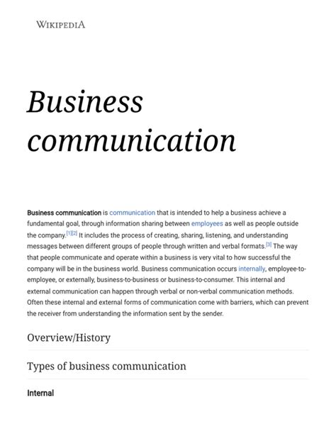 Business Communication Wikipedia Pdf Communication Human