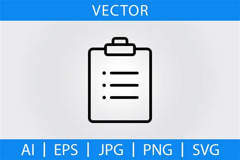 Vector Checklist Outline Icon Graphic By Muhammad Ali Creative Fabrica