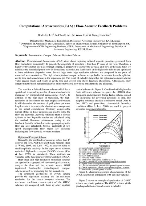 Pdf Computational Aeroacoustics Caa