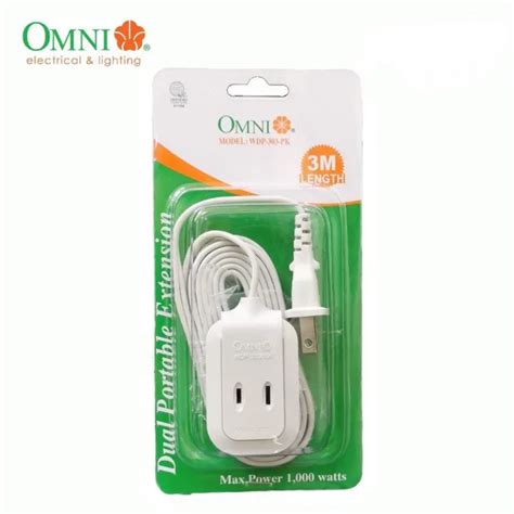 Omni Dual Portable Extension Cord Set 3 Or 4 Meter Extension Wire Lazada Ph