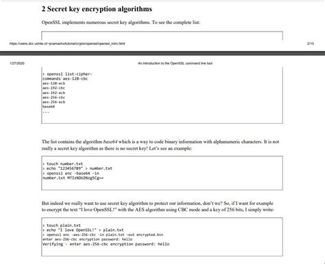 solved an introduction to the openssl command line tool