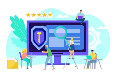 Premium Vector Computer Web Data Protection Concept Illustration Information Secure On